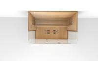 China 4 Persons Square Indoor Far Infrared Sauna Room Red Cedar Material for sale