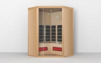 China Steam Wooden Indoor Corner Infrared Sauna Room Hemlock Red Cedar Material for sale
