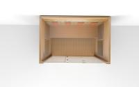 China Solid Wood 4 Person Infrared Sauna Room Doorfull Infrared Dry Wooden Sauna for sale