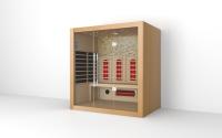 China Solid Wood 4 Person Infrared Sauna Room Doorfull Infrared Dry Wooden Sauna for sale
