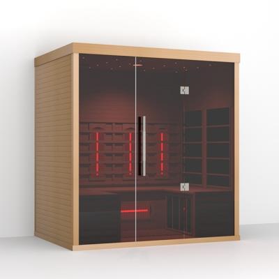 China Digital Controller Hemlock Sauna Rooms Far Infrared Sauna Room 4 Person for sale