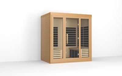 China ODM OEM Solid Wood Large Far Infrared Sauna Room For 4 Person Size for sale