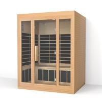 China Traditional Home Low Emf Near Far Infrared Sauna Red Cedar Material For 3 Person Size for sale