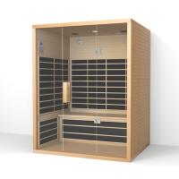 China Wooden Commercial Infrared Saunas 3 - 4 Person Home Infrared Sauna Room for sale