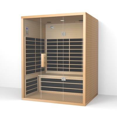 China Wooden Commercial Infrared Saunas 3 - 4 Person Home Infrared Sauna Room for sale