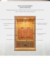 China Carbon Fiber Heater Hemlock Far Infrared Sauna 2 Person Size Sauna Room for sale