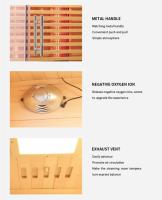 China Carbon Fiber Heater Hemlock Far Infrared Sauna 2 Person Size Sauna Room for sale