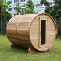 China Outdoor Steam Cedar Wood Barrel Sauna Used In Garden Courtyard Forest for sale