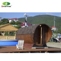 China Outdoor Steam Cedar Wood Barrel Sauna Used In Garden Courtyard Forest for sale