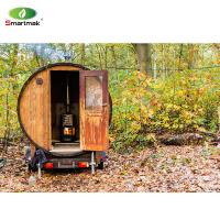 China Outdoor Steam Cedar Wood Barrel Sauna Used In Garden Courtyard Forest for sale