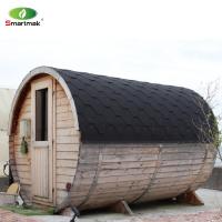 China Canada Cedar / Hemlock Wood Large Burning Outdoor Barrel Sauna For 6 Person for sale