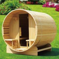 China Canada Cedar / Hemlock Wood Large Burning Outdoor Barrel Sauna For 6 Person for sale