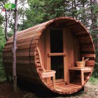 China Dry Steam Spa Wood Fired Outdoor Waterproof Barrel Sauna Room Garden Use for sale