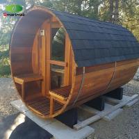 China Dry Steam Spa Wood Fired Outdoor Waterproof Barrel Sauna Room Garden Use for sale