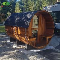 China Dry Steam Spa Wood Fired Outdoor Waterproof Barrel Sauna Room Garden Use for sale