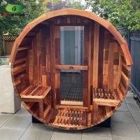 China Outdoor Wood Barrel Sauna Room Solid Wooden Sauna For Garden Use for sale