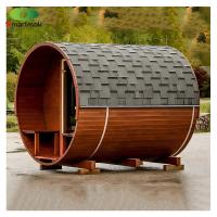 China Modern Outdoor Waterproof Solid Wood Sauna  2 - 6 Person Stove Heater Sauna Barrel for sale