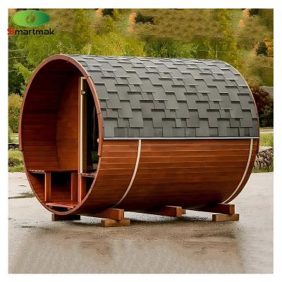 China Modern Outdoor Waterproof Solid Wood Sauna  2 - 6 Person Stove Heater Sauna Barrel for sale