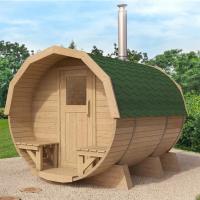 China Modern Outdoor Waterproof Solid Wood Sauna  2 - 6 Person Stove Heater Sauna Barrel for sale