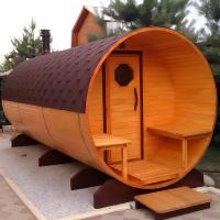China Dry Steam Wood Sauna Room Health Wooden Bath Barrel Steam Saunas for sale