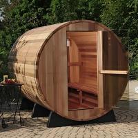 China Canadian Wood Hemlock / Red Cedar Barrel Traditional Steam Sauna Room For Outdoor for sale