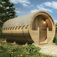 China Canadian Wood Hemlock / Red Cedar Barrel Traditional Steam Sauna Room For Outdoor for sale