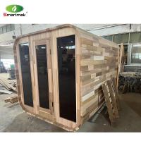China Cube Outdoor Dry Sauna Room With Stove, Cedar Sauna For 4-6 persons for sale