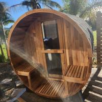 China Lowest Price Outdoor Steam Cedar Wood Barrel Sauna China Manufactures for sale