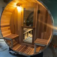 China Lowest Price Outdoor Steam Cedar Wood Barrel Sauna China Manufactures for sale