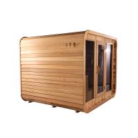 China Adjustable Ventilation Cedar Outdoor Dry Sauna With Bluetooth Music System for sale