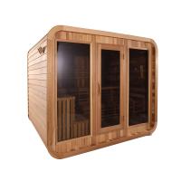 China Adjustable Ventilation Cedar Outdoor Dry Sauna With Bluetooth Music System for sale