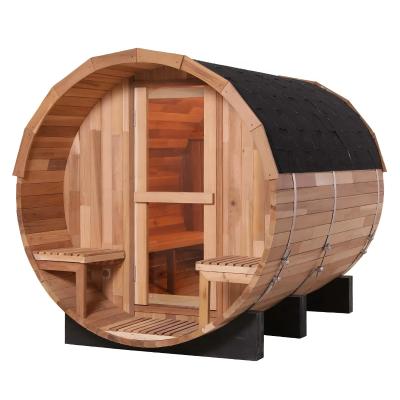 China 2-8 People Wood Sauna Barrel Sauna Wood Easy Installation 15-99 MIN Time Range for sale