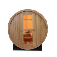 China Luxurious Wood Barrel Sauna With 4.5KW/6KW Heater Accommodates 2-8 People 220V/380V Voltage for sale