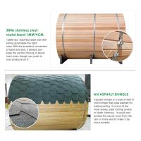 China Luxurious Wood Barrel Sauna With 4.5KW/6KW Heater Accommodates 2-8 People 220V/380V Voltage for sale