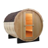 China Luxurious Wood Barrel Sauna With 4.5KW/6KW Heater Accommodates 2-8 People 220V/380V Voltage for sale