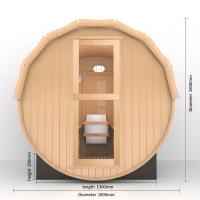 China 2-8 People Wood Sauna Barrel Sauna Wood Easy Installation 15-99 MIN Time Range for sale