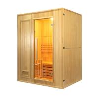 China 15~90.C Hemlock / Red Cedar Steam Sauna Room With 0-99 MIN Timer And 220V Voltage for sale