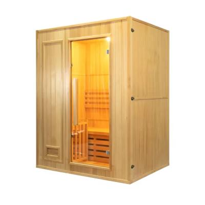 China 15~90.C Hemlock / Red Cedar Steam Sauna Room With 0-99 MIN Timer And 220V Voltage for sale