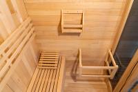 China Red Cedar Steam Sauna Room With LED Light And Ozone Generator Modern Design 15~90℃ Temperature Range for sale