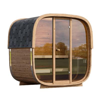China Outdoor Dry Sauna For Relaxing Health Fitness Bluetooth Sound System 5-6 Person Capacity for sale