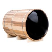 China Adjustable Ventilation Hemlock Wood Outdoor Dry Sauna Full Glass Door Temperature Range 15-90.C for sale