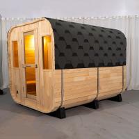 China Adjustable Ventilation Hemlock Outdoor Dry Sauna With Bluetooth Music System for sale