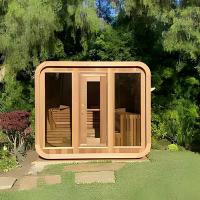 China Outdoor Dry Sauna For Relaxing Health Fitness Bluetooth Sound System 5-6 Person Capacity for sale