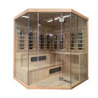 China Residential 4 Person Wooden Steam Sauna Room Hemlock Infrared Steam Combine for sale