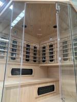 China Residential 4 Person Wooden Steam Sauna Room Hemlock Infrared Steam Combine for sale
