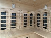 China Residential 4 Person Wooden Steam Sauna Room Hemlock Infrared Steam Combine for sale