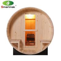 China 4 Person Redwood Outdoors Sauna Room Garden Pine Wood Wine Barrel Sauna for sale