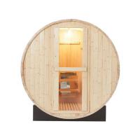 China 4.5kw Family 4 - 6 Person Wood Barrel Sauna Room Outdoor for sale
