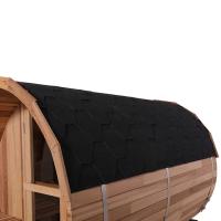 China PreBuild Solid Red Cedar Wood Barrel Sauna Steam with 4.5KW Electric Stove for sale