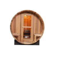China Family Healthcare 4 Person Barrel Sauna Wood Cedar Outdoor Sauna Room for sale